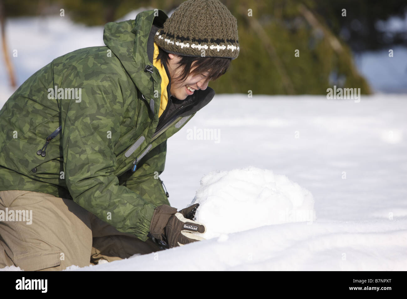 Japanese making snow man hi-res stock photography and images - Alamy