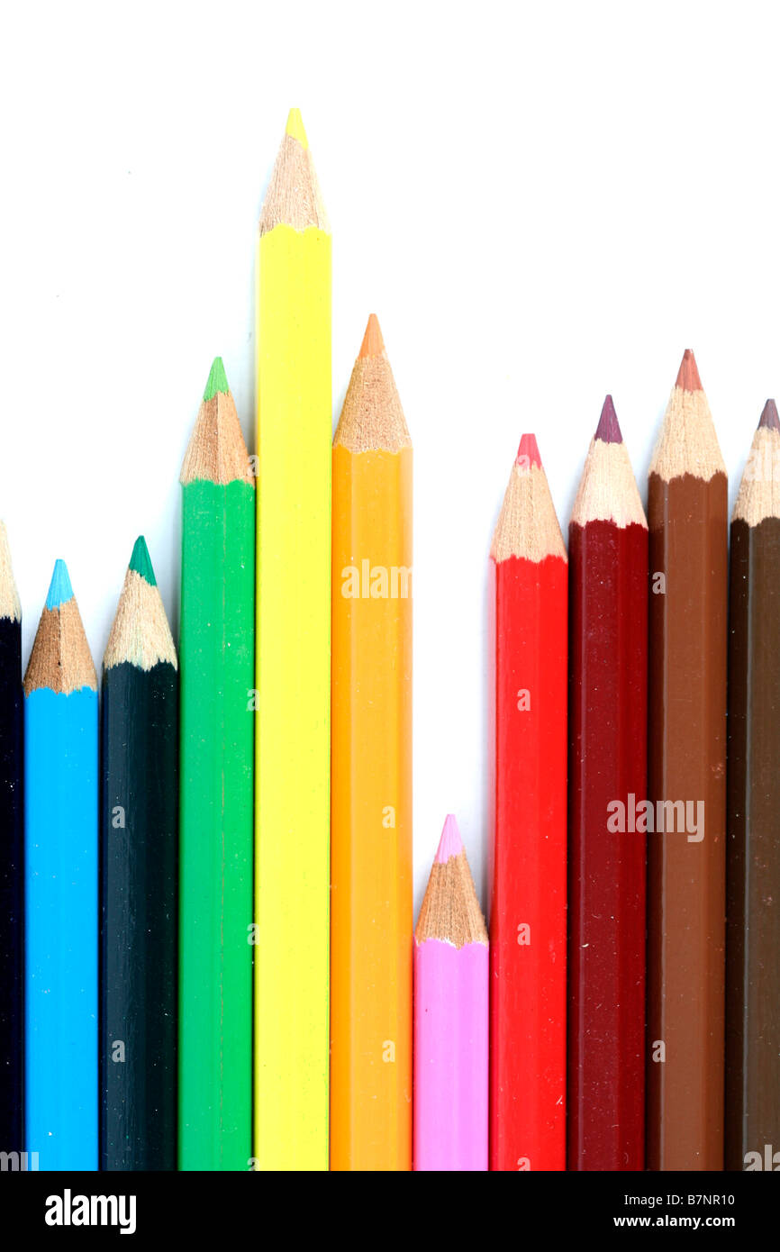 Close-up picture of color pencils Stock Photo - Alamy