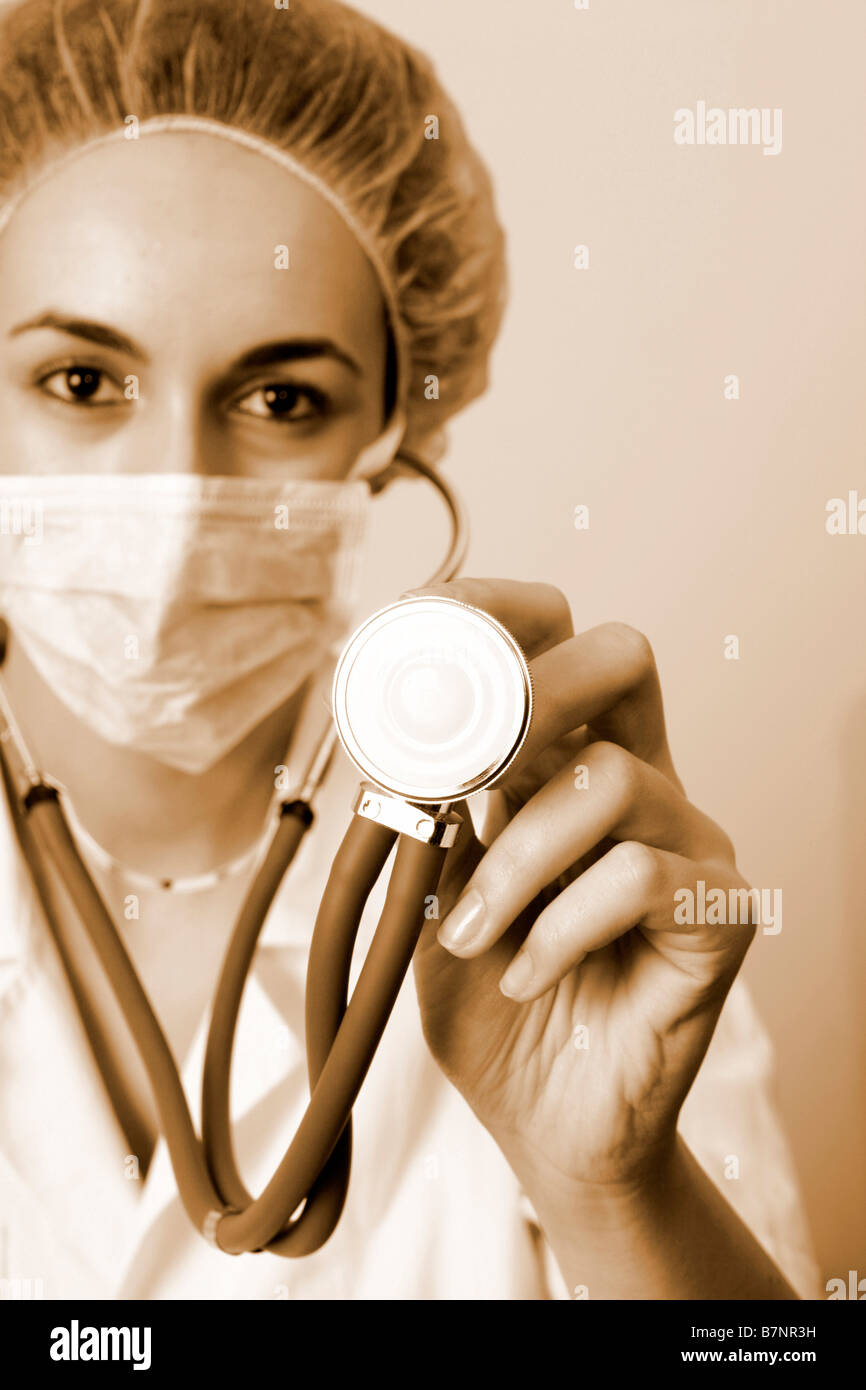 Portrait of a young doctor with stethoscope Stock Photo - Alamy