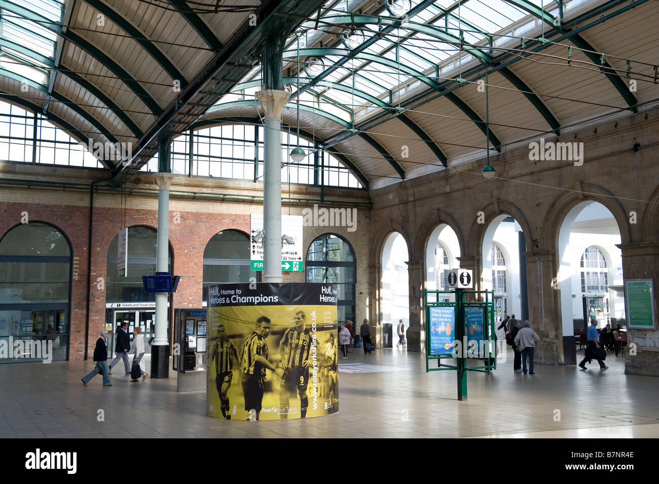 Hull Paragon Train Station in East Yorkshire, a good example of a ...