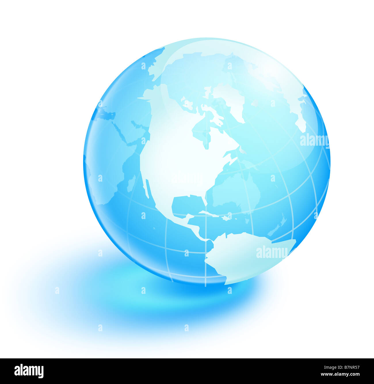 crystal blue earth with longitude and latitude Stock Photo - Alamy