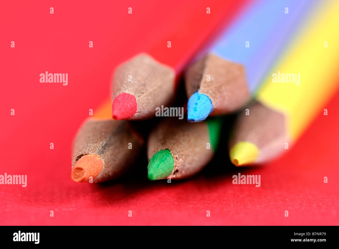 Close-up picture of sharp pencils Stock Photo - Alamy