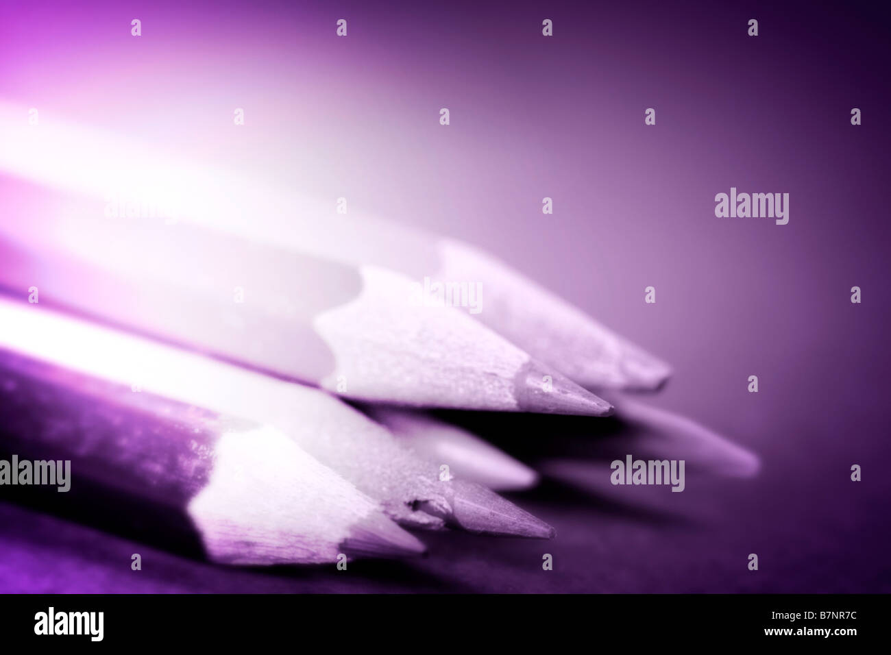 Close-up picture of sharp pencils Stock Photo - Alamy