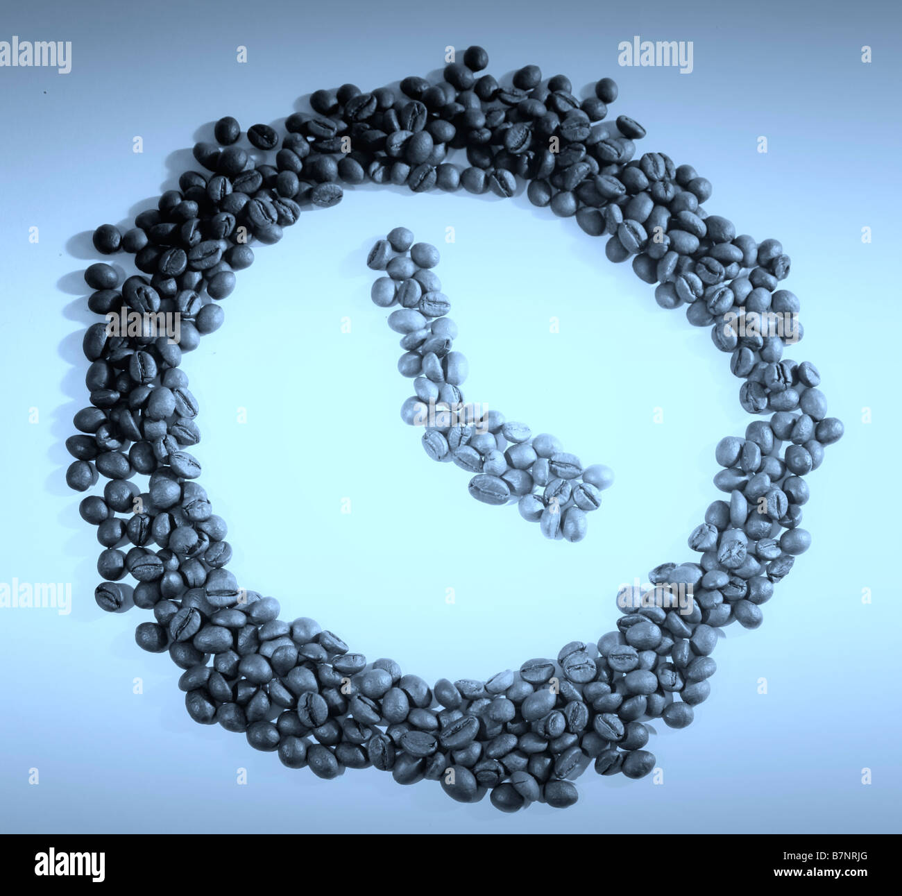 Clock made from coffee beans Stock Photo - Alamy