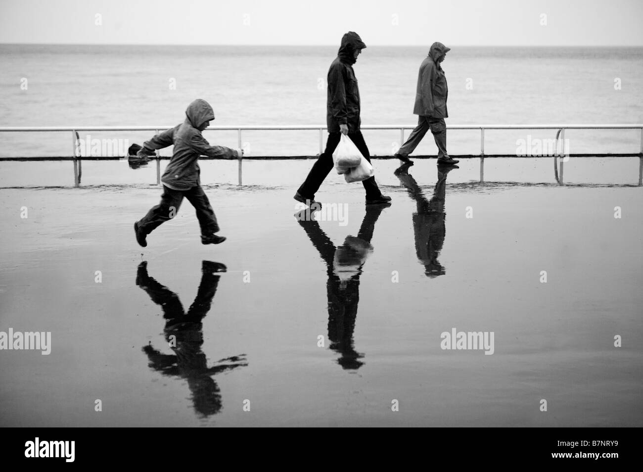 Rain on the seafront at Nice France Stock Photo - Alamy
