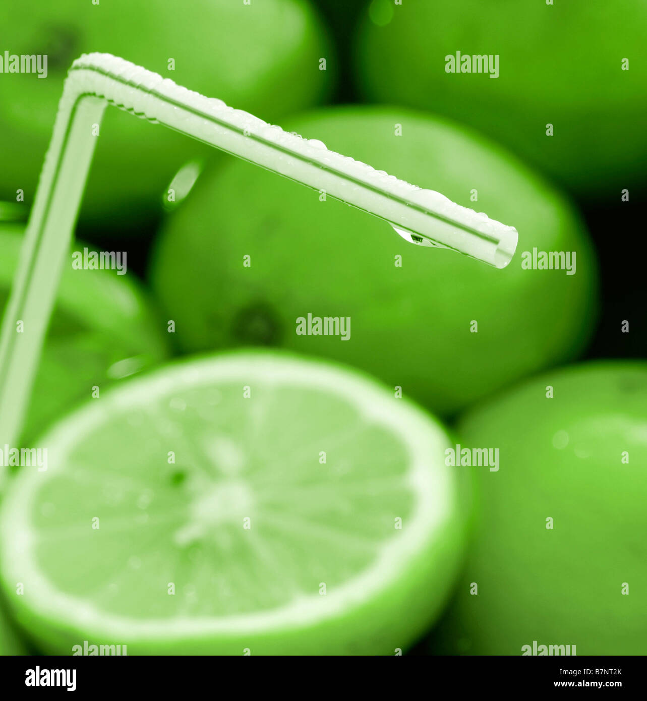 Orange and lemon juice with straw Blur image Stock Photo - Alamy