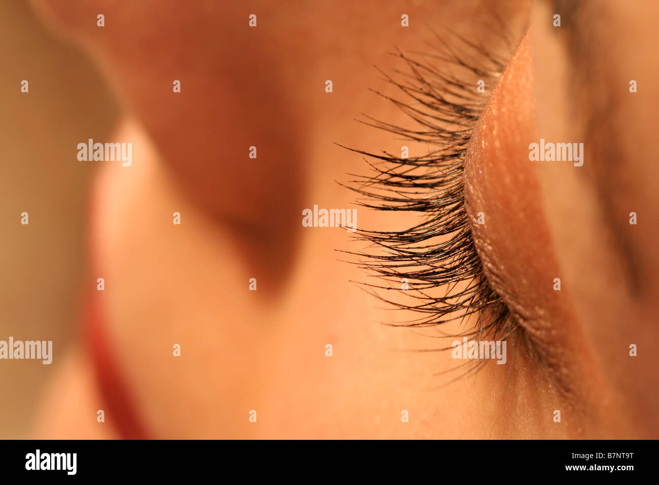 woman face with shut eyes Stock Photo - Alamy