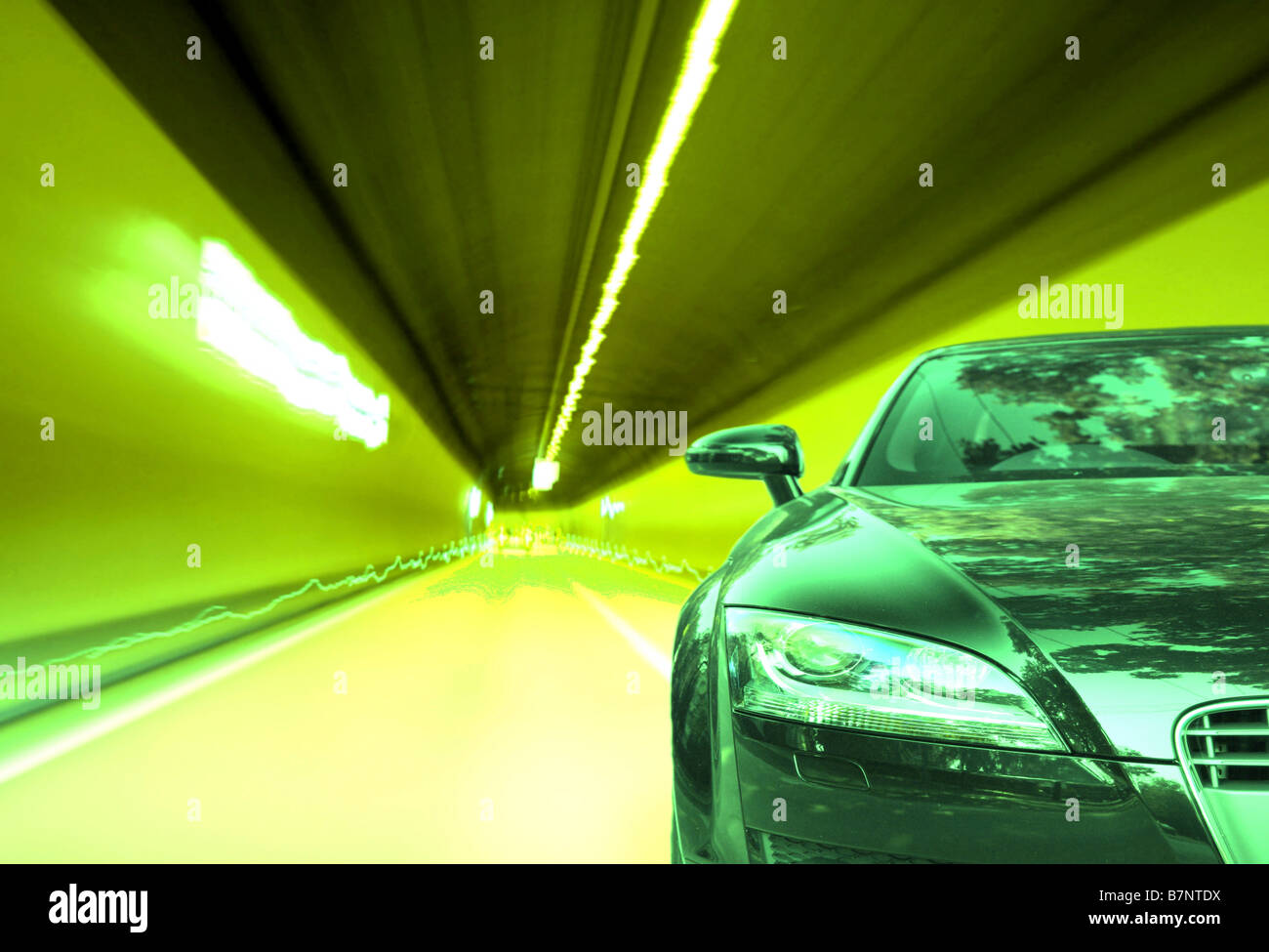 Car view from the front on the road Stock Photo - Alamy