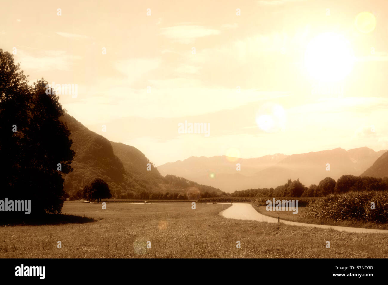 Beautiful country landscape view Great nature scene Stock Photo - Alamy