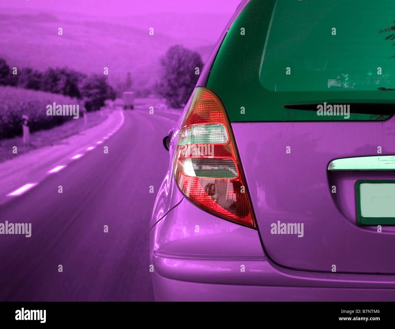 Car running on the highway Stock Photo - Alamy