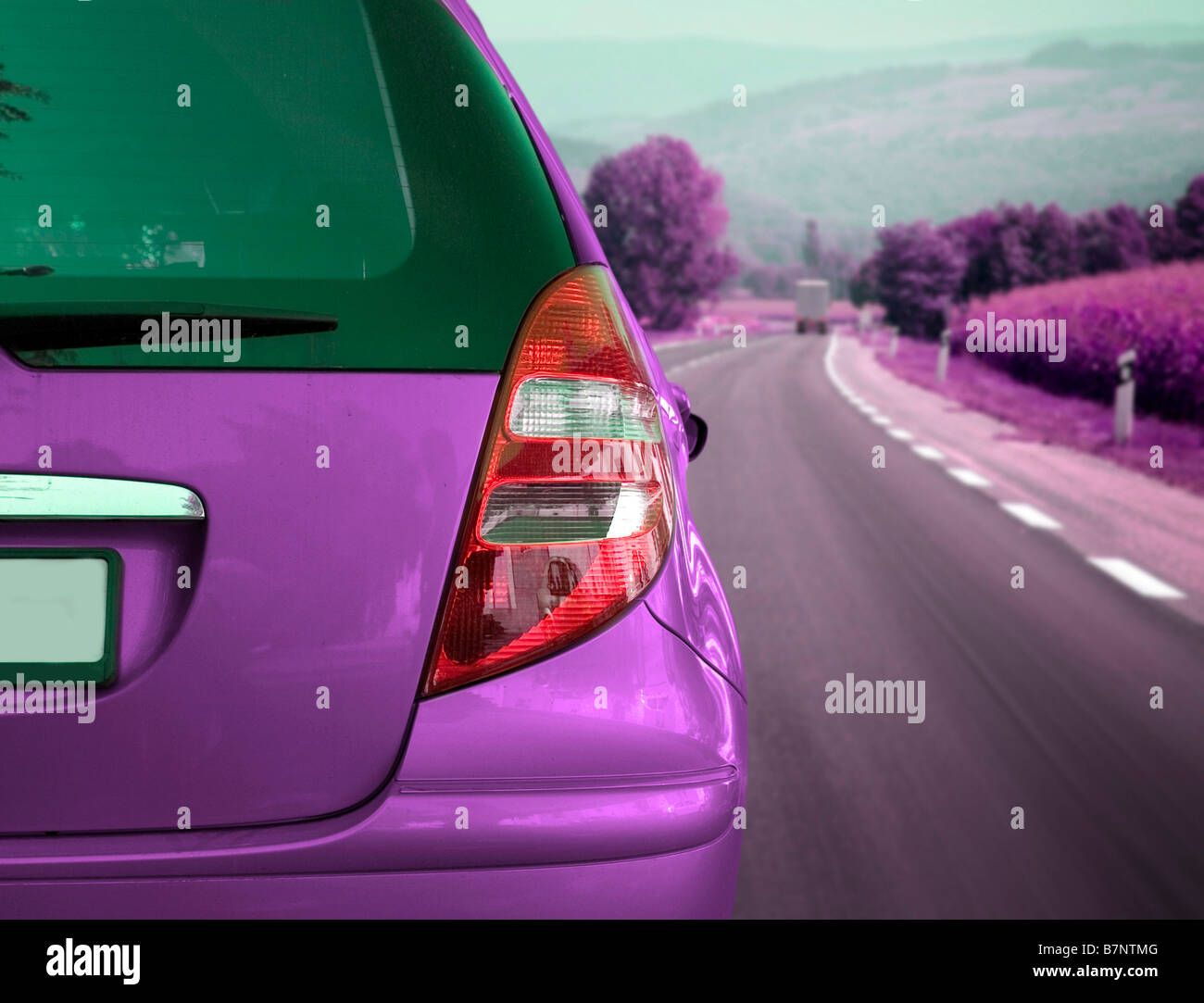 Car running on the highway Stock Photo - Alamy