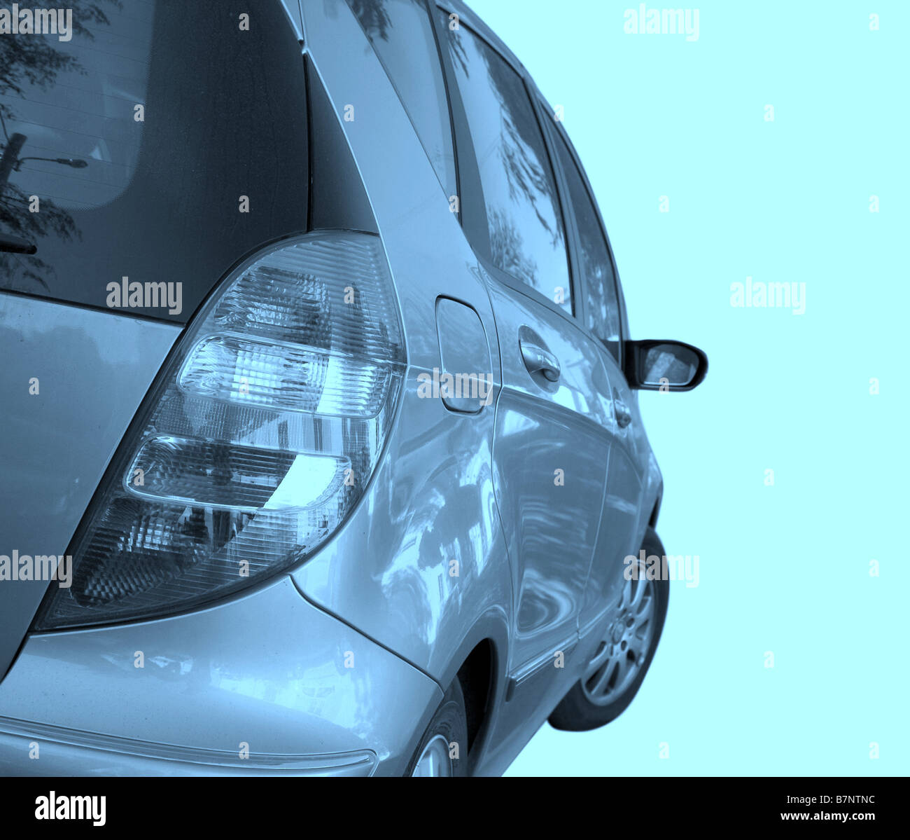 Car isolated on white Back view Stock Photo - Alamy