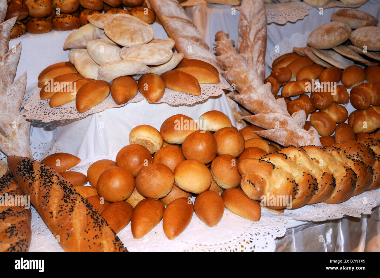 The fancy breads for the Gala Dinner of the River Nile cruise ship, the ...