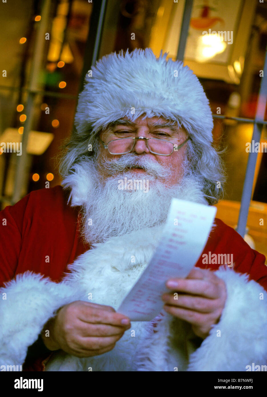 Santa Claus list Stock Photo - Alamy