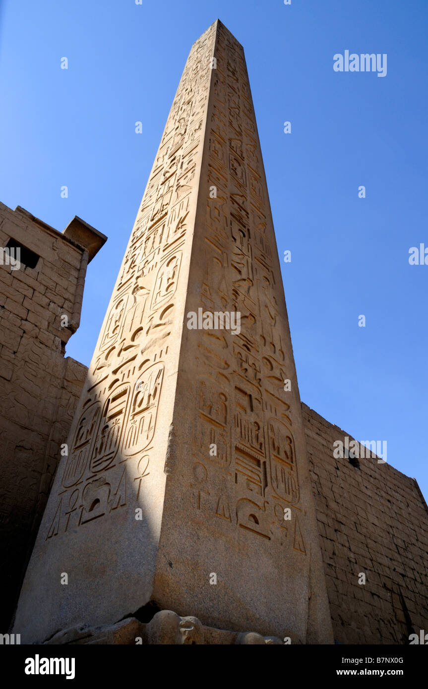 Obelisk at the Temple Complex at Luxor in Egypt Stock Photo - Alamy