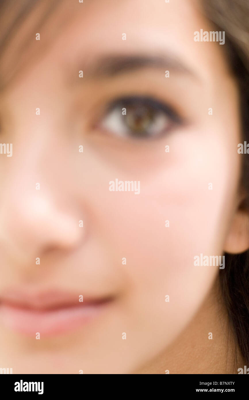 Defocused Portrait of Teenage Girl UK Stock Photo - Alamy