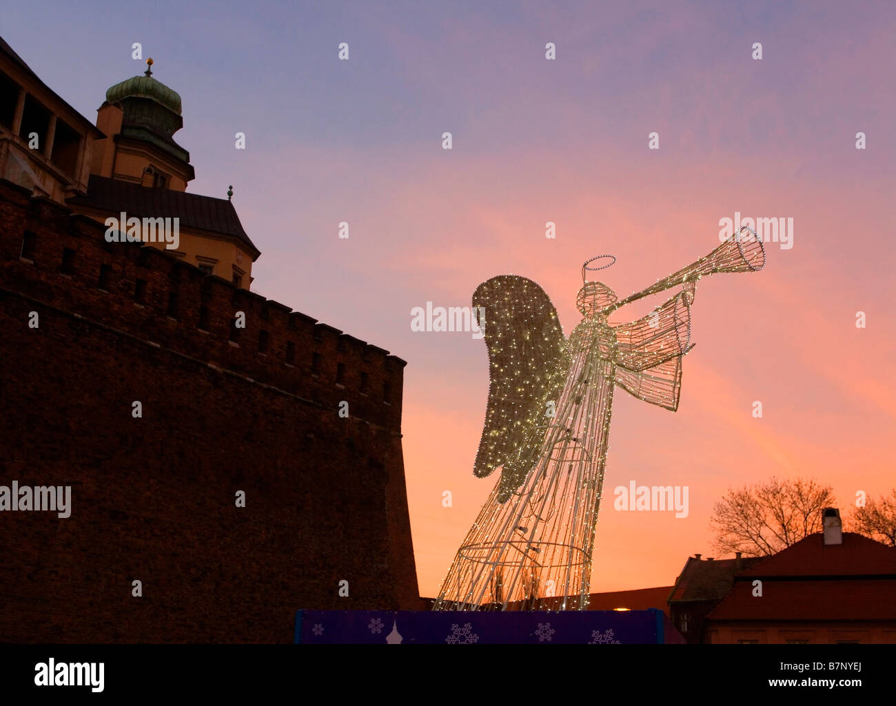 Poland krakow christmas angel hi-res stock photography and images - Alamy