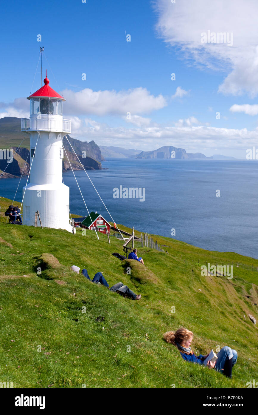 People in Mykines Island, Faroe Islands Stock Photo - Alamy