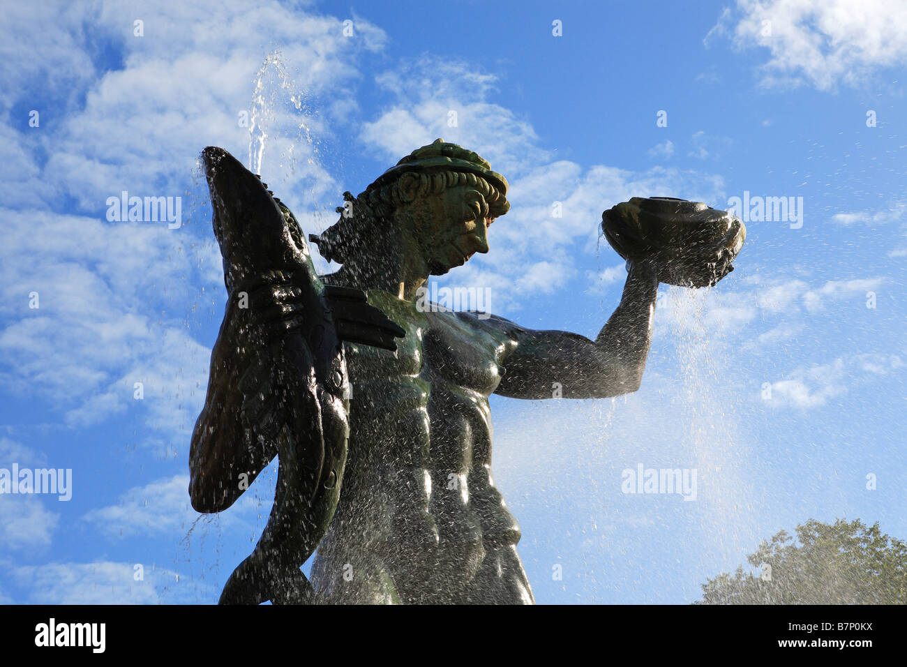 Sweden, Gothenburg, Gotaplatsen Square, Statue Of Poseidon By Carl ...