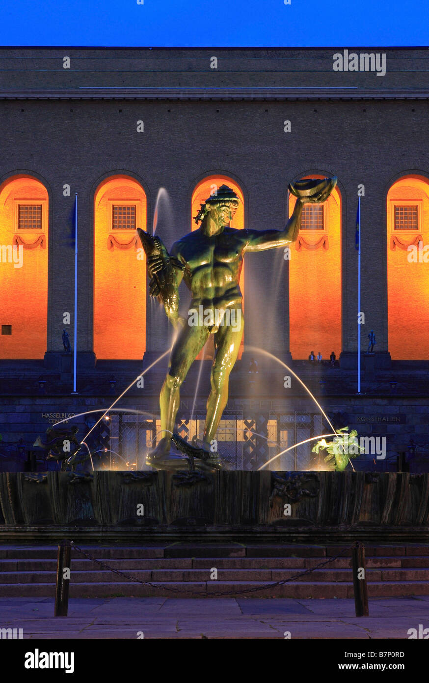 Sweden, Gothenburg, Gotaplatsen Square, Statue Of Carl Milles' Poseidon ...
