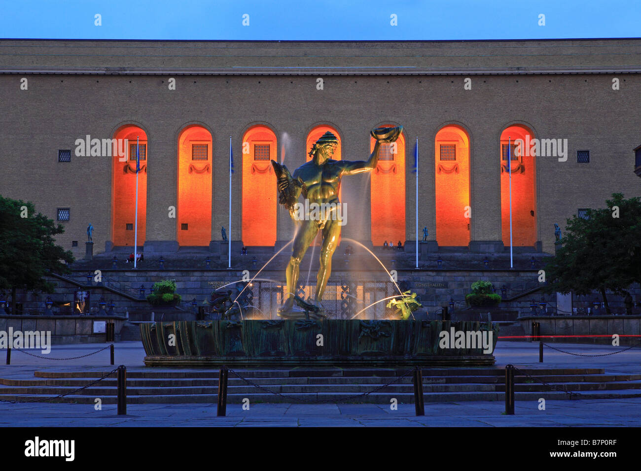 Sweden, Gothenburg, Gotaplatsen Square, Statue Of Carl Milles' Poseidon ...