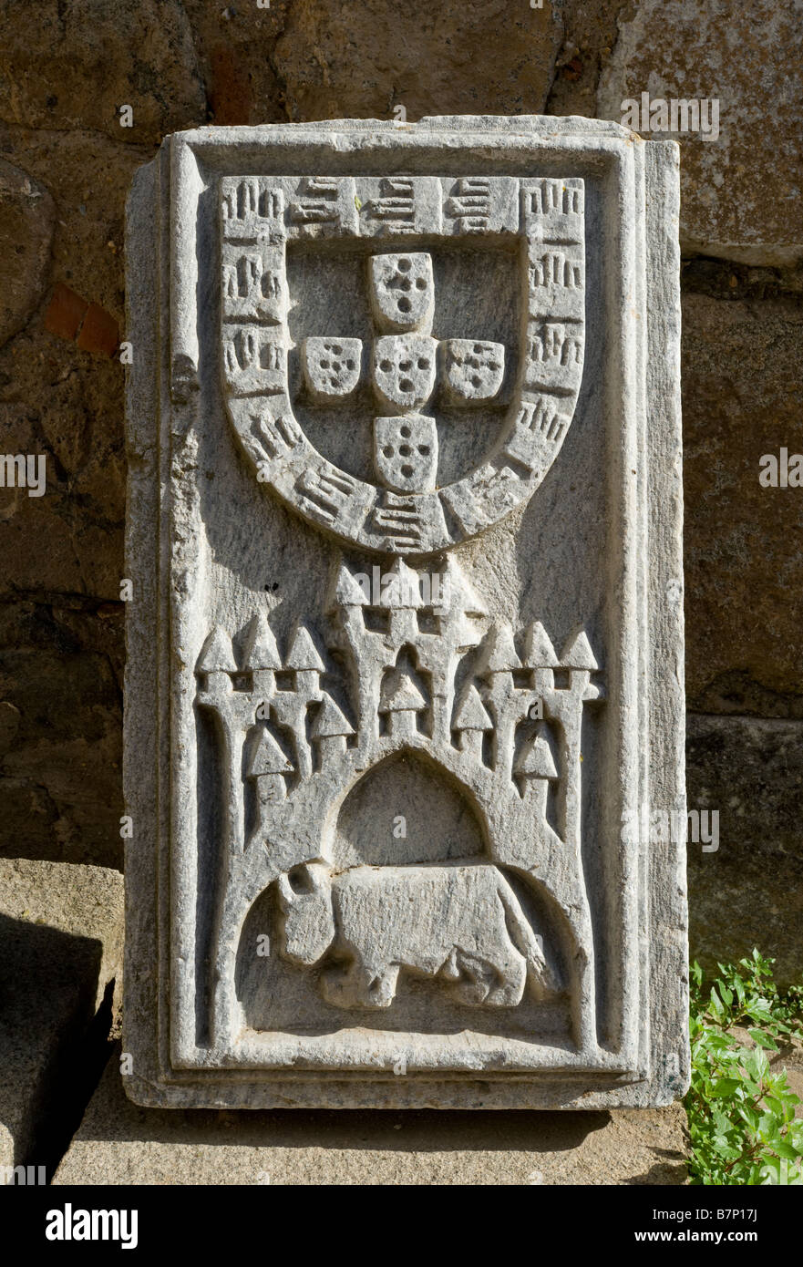 The Alentejo, Beja, Bas-relief In Beja Castle Stock Photo - Alamy
