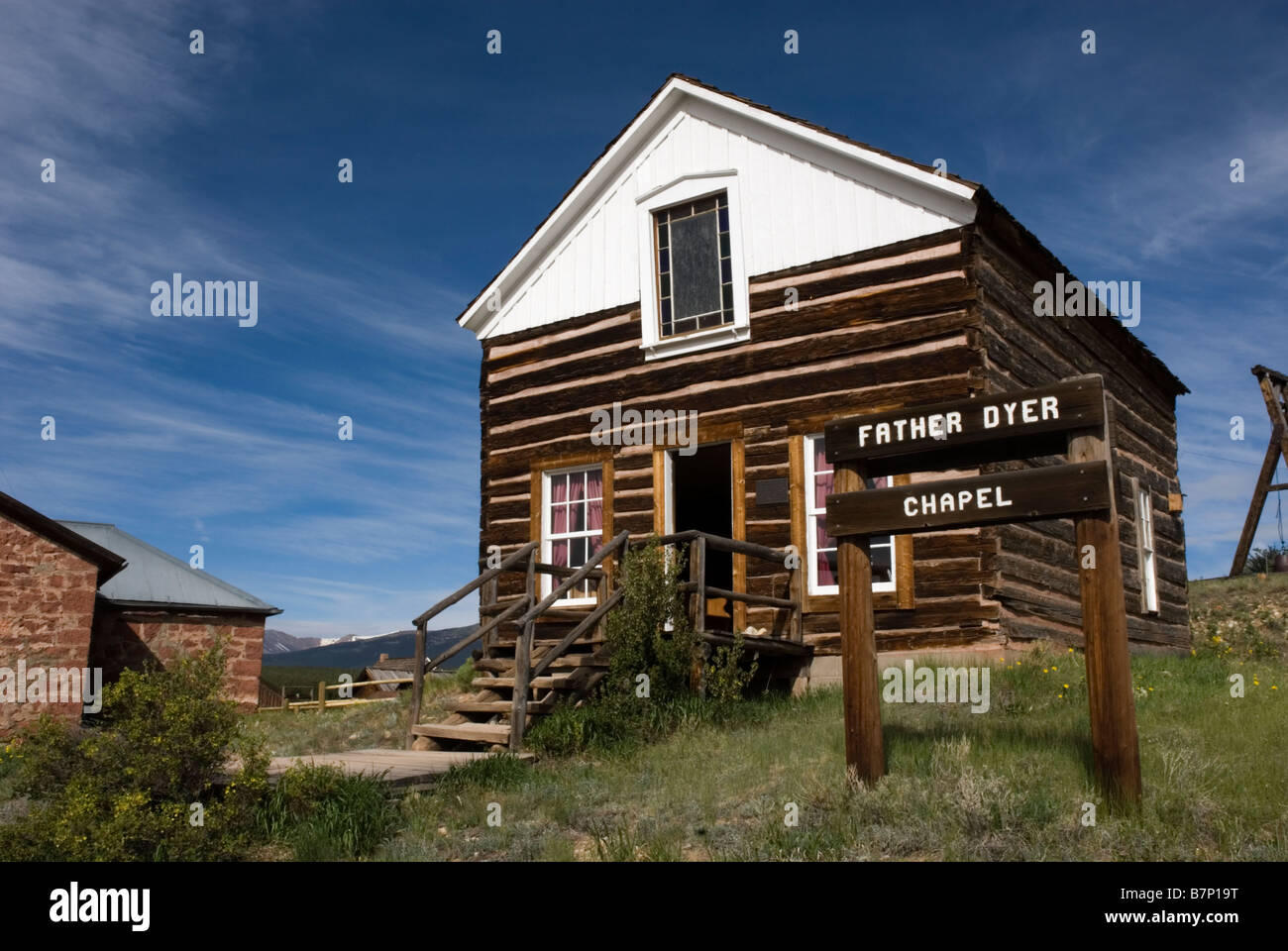 Chapel South Park City Fairplay Colorado usa Stock Photo - Alamy