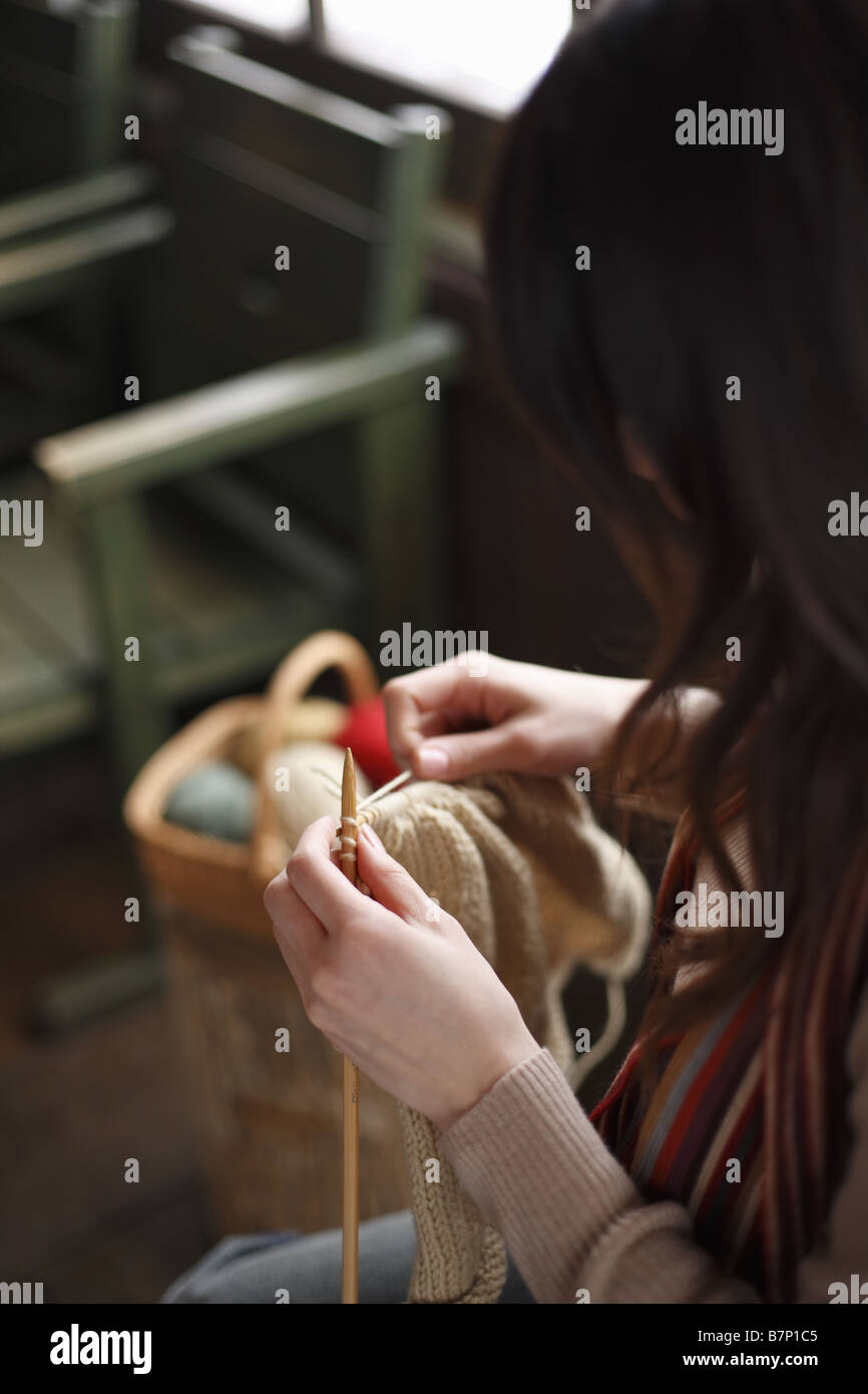 Knitting stick hi-res stock photography and images - Alamy
