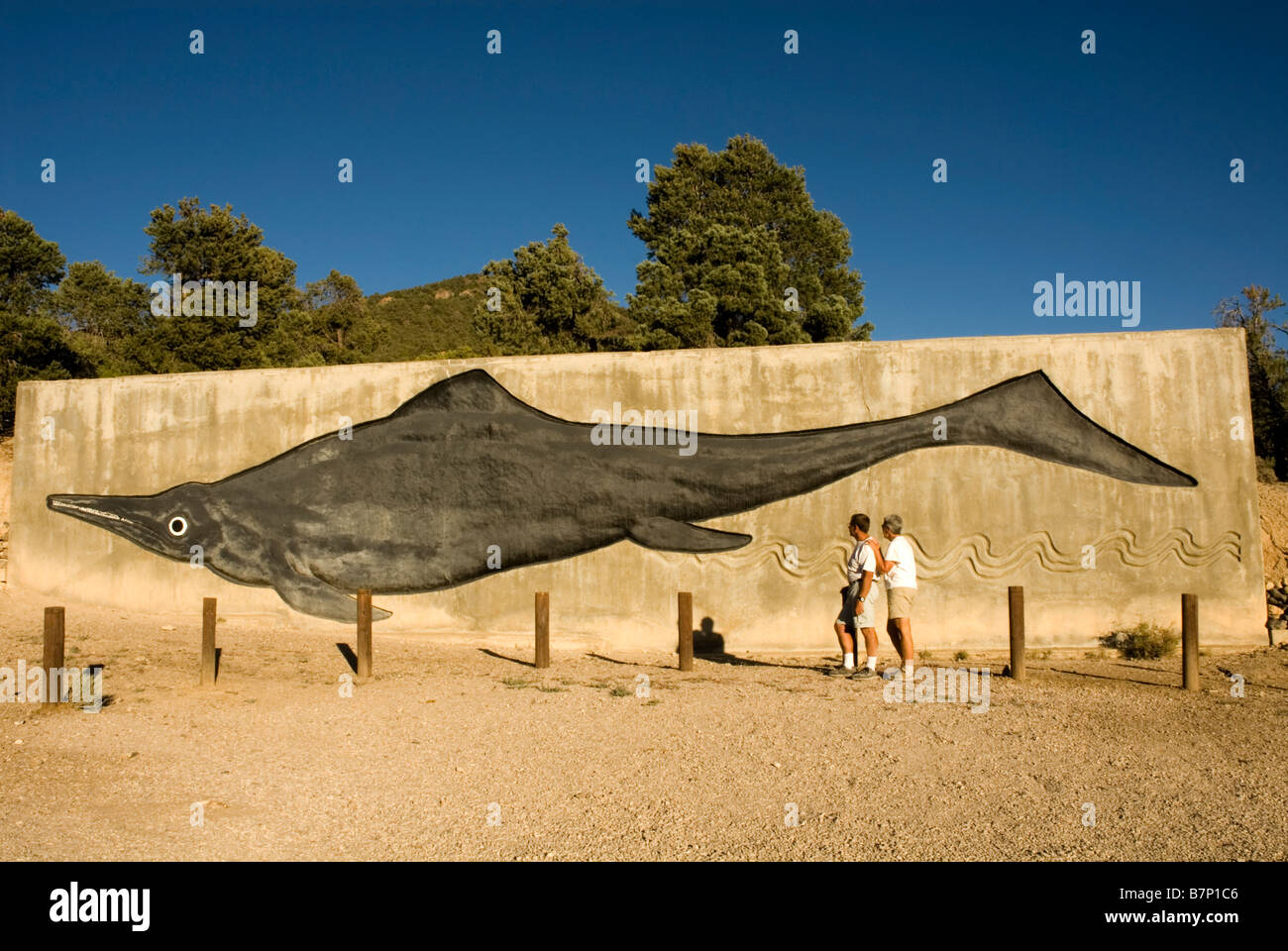 Donna Ikenberry Mike Vining at Ichthyosaur Mural Berlin Ichthyosaur ...