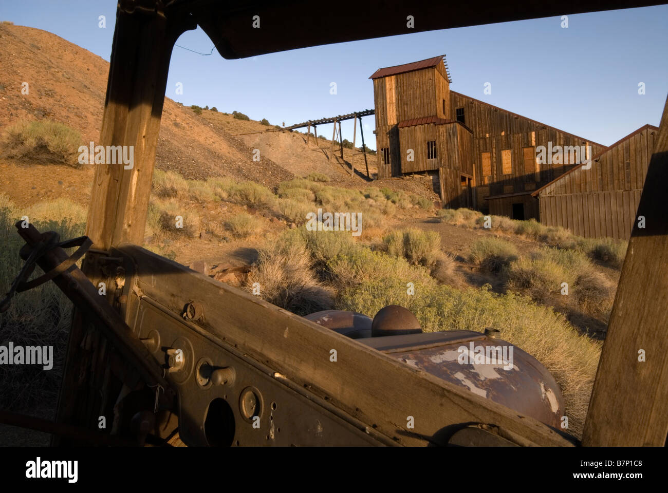 Berlin Ichthyosaur State Park Nevada USA Summer Historic car Berlin ...