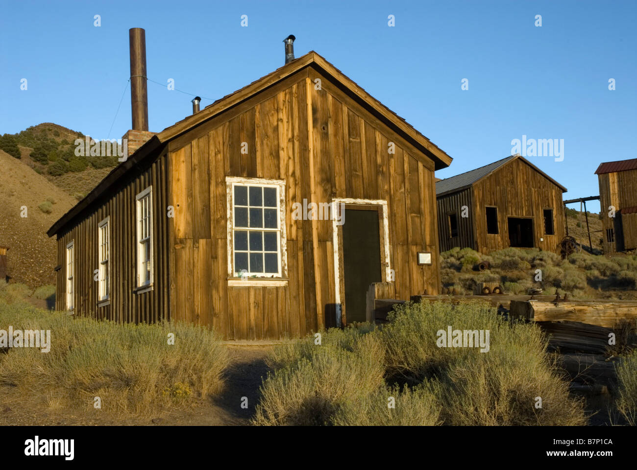 Historic Berlin at sunset Berlin Ichthyosaur State Park Nevada USA ...