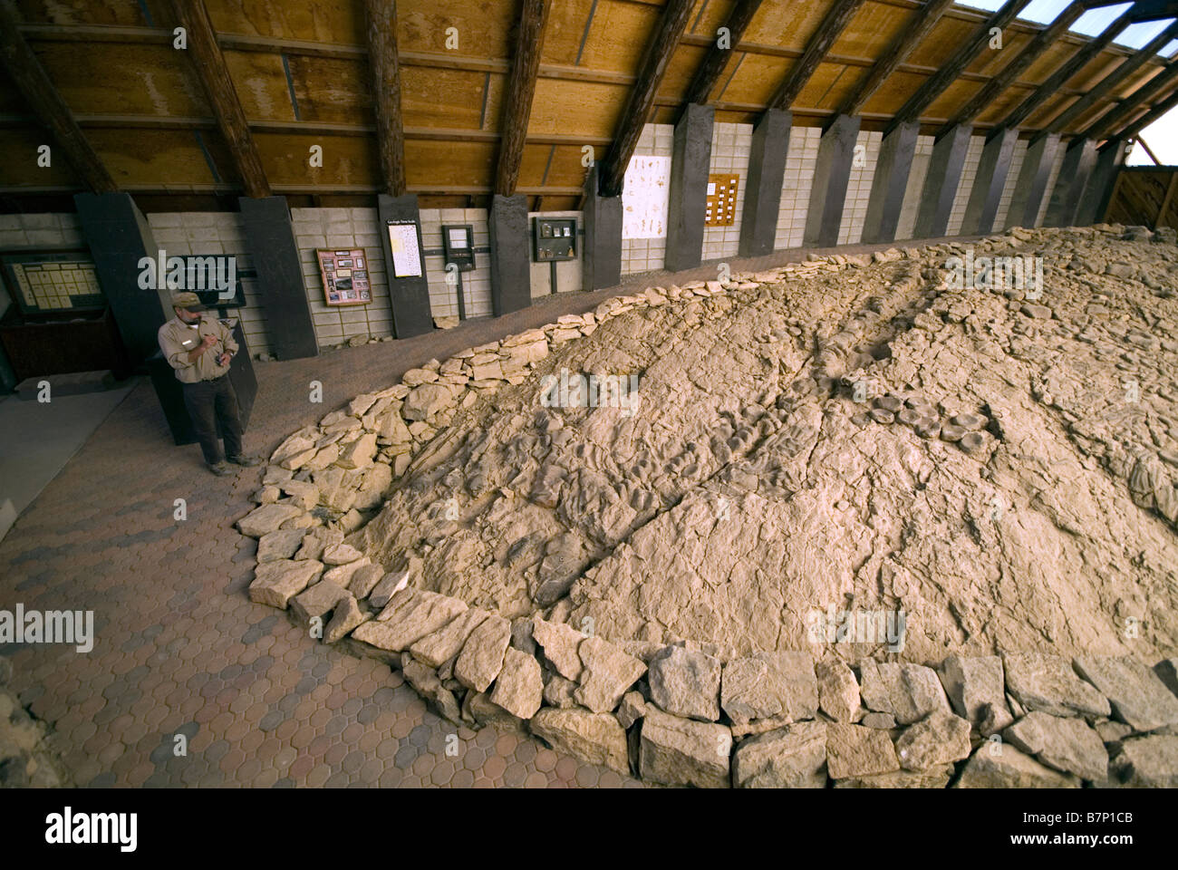 Guide giving tour of Ichthyosaur Fossils Berlin Ichthyosaur State Park ...