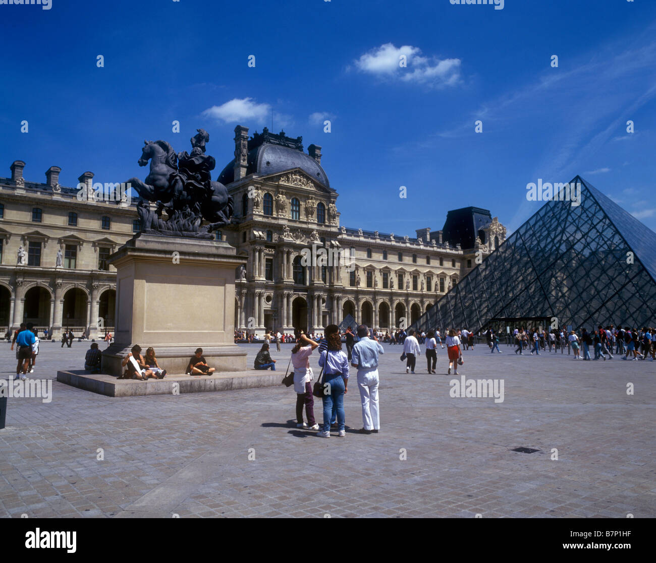 View of the Louvre, the National Museum of France and the Louvre ...