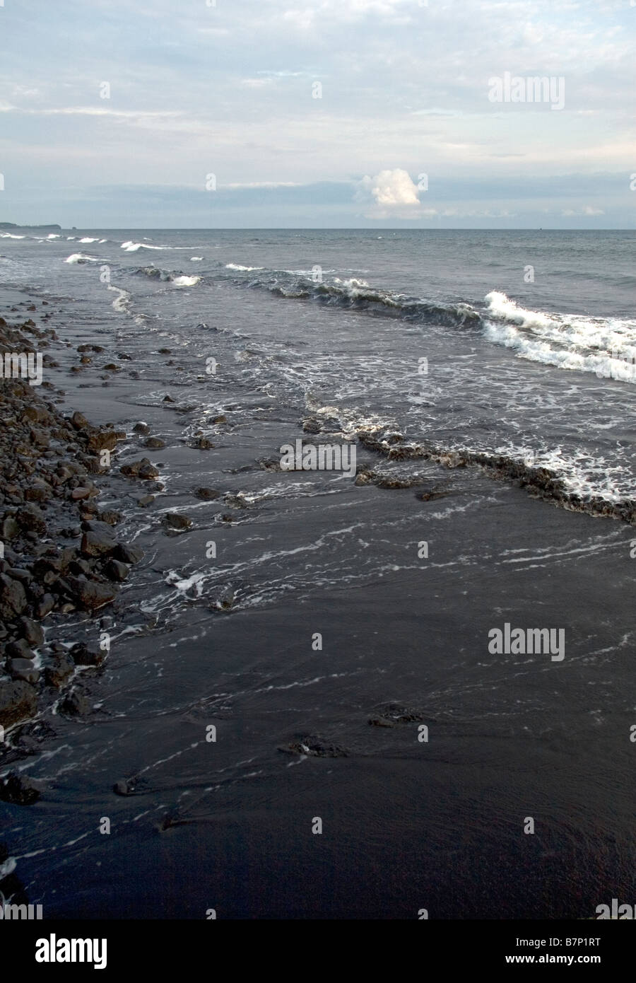 Atlantic Ocean at Seme New Beach Resort at Mile 11 near Limbé Southwest ...