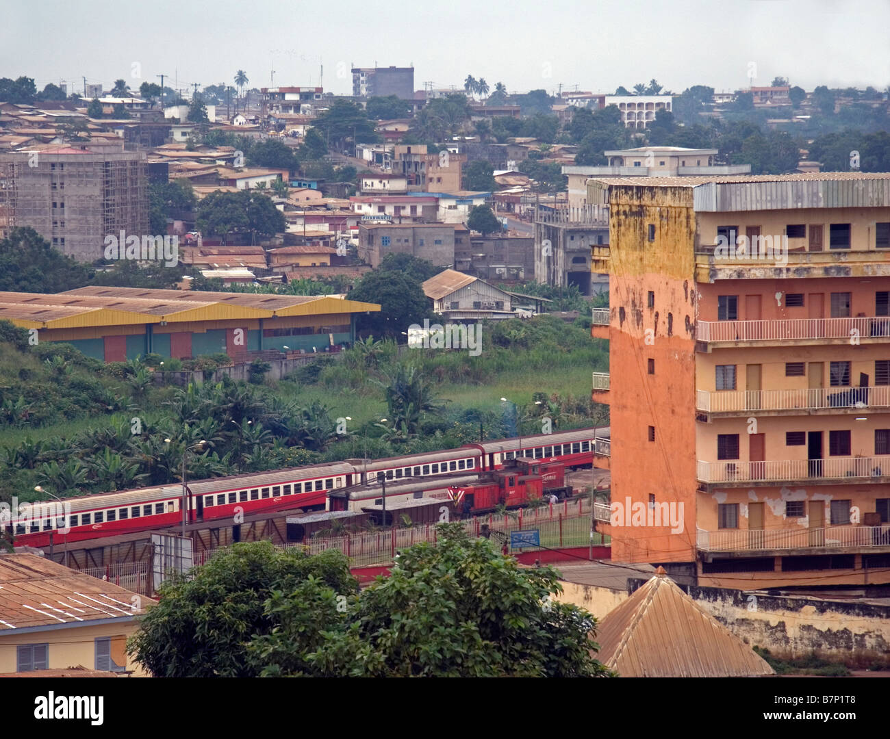 Trains in Yaoundé main railway station Yaoundé Cameroon West Africa ...