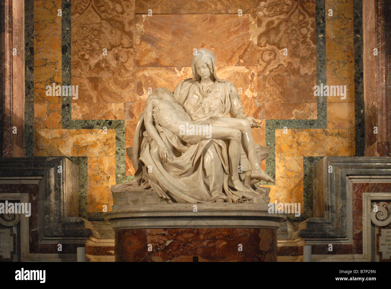 Pieta by Michaelangelo in St Peters Basilica Rome Italy Stock Photo - Alamy