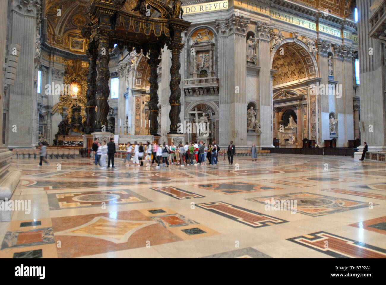 Interior of St peters Basilica Rome Italy Stock Photo - Alamy