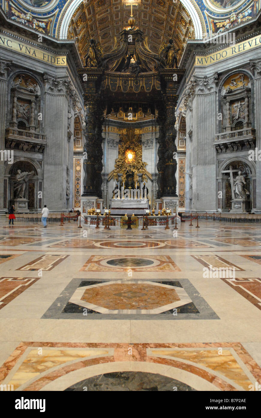 Inside the Basilica St Peters Rome Stock Photo - Alamy
