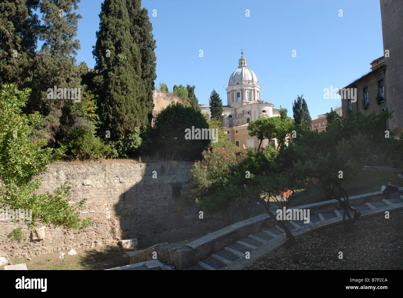 Domed Church in Rome Stock Photo - Alamy