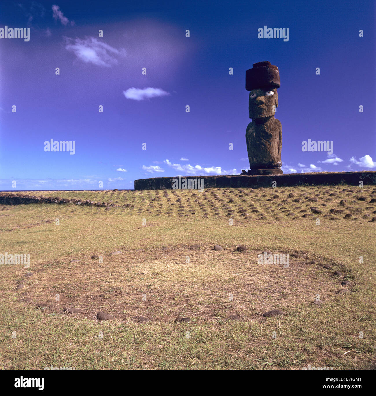 Ahu Tautira at the Tahai Ceremonial Complex Stock Photo - Alamy