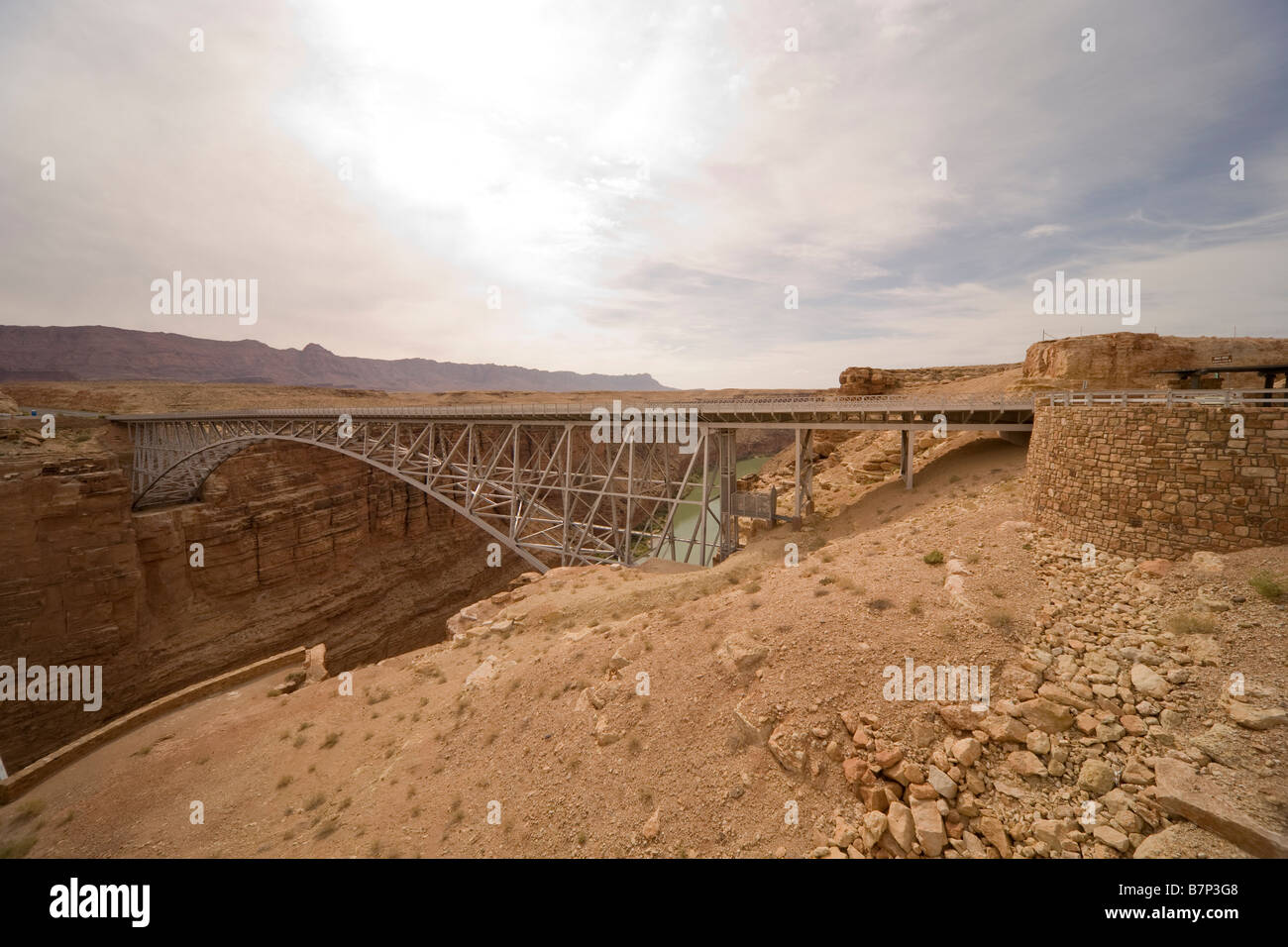 Navajo Bridge - Steel Arch Bridge over the Marble Canyon and the ...