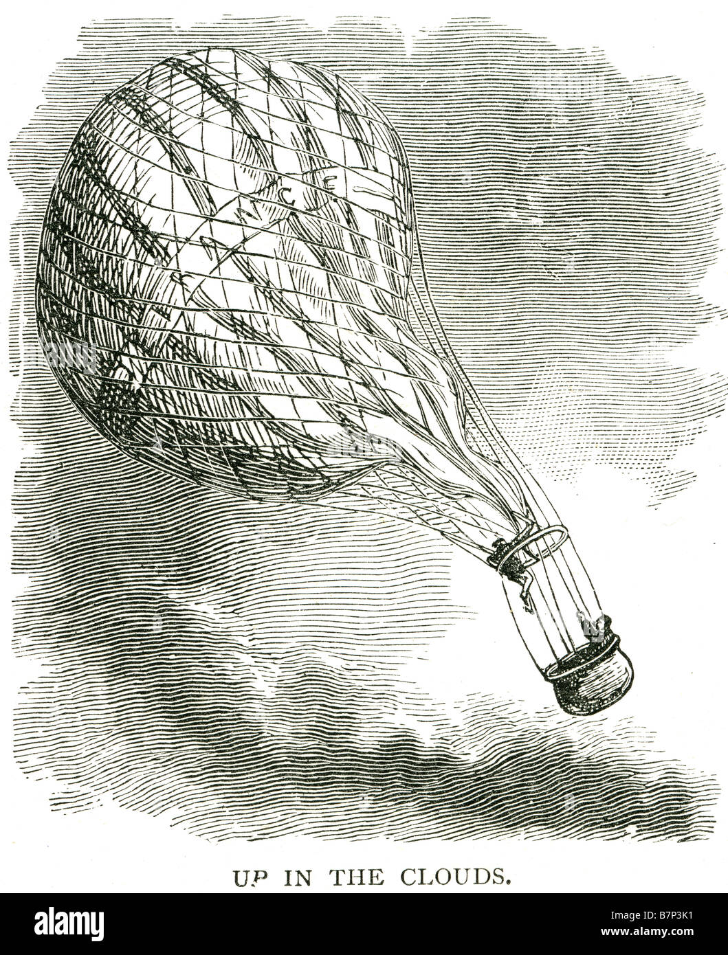 up clouds filling balloon gas captive car throwing ballast ascent hot ...