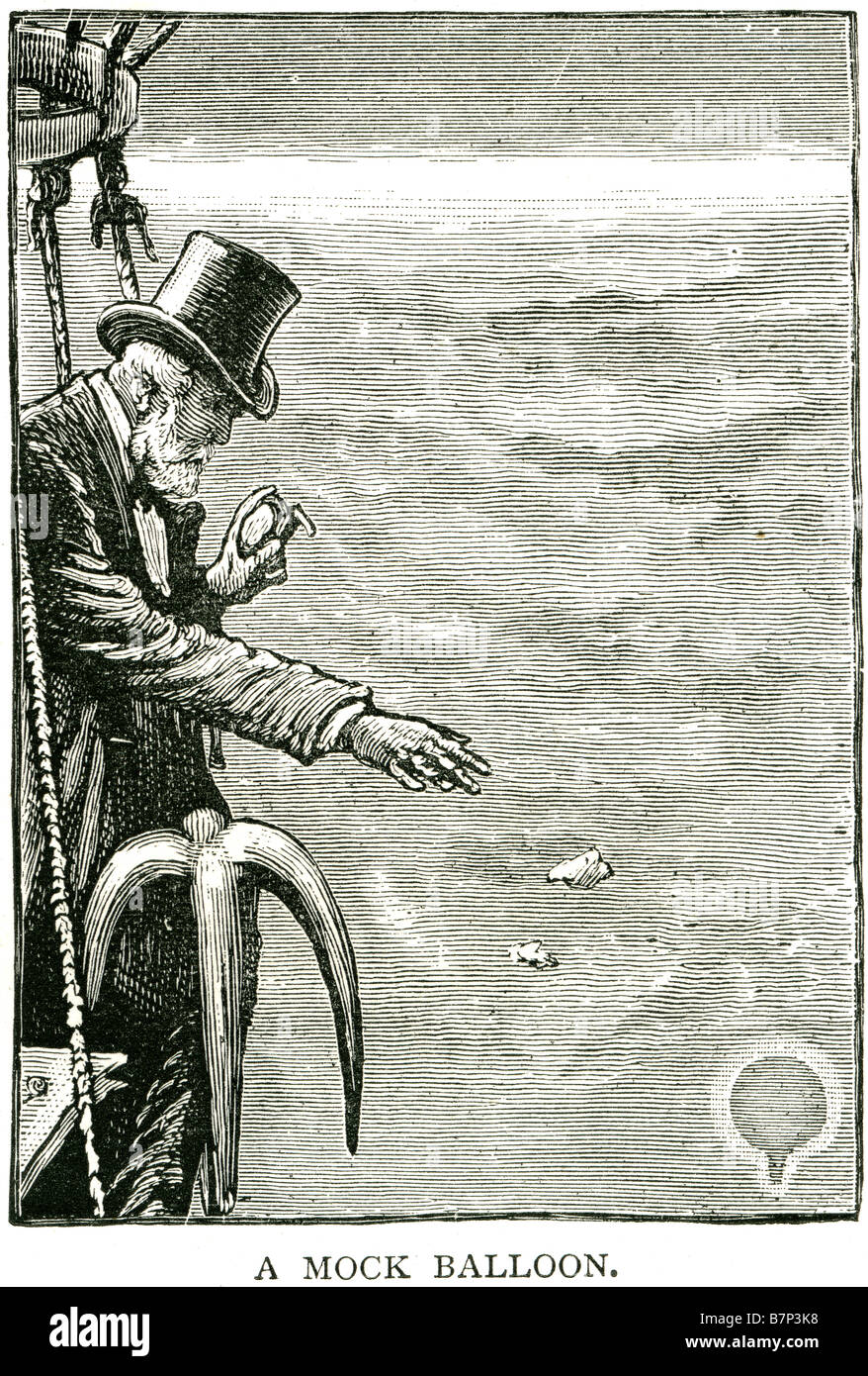 mock balloon filling balloon gas captive car throwing ballast ascent ...