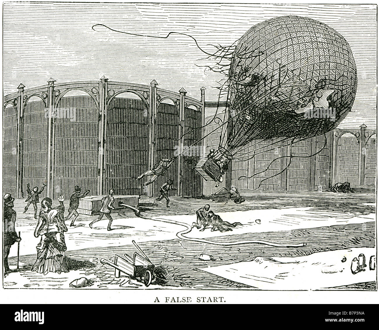 false start hot air balloon transport travel experiment lifted elevated ...