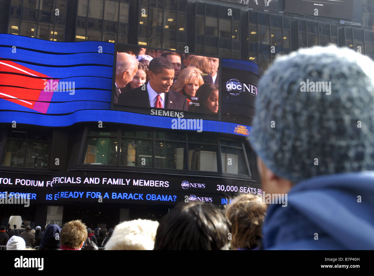 Thousands of people gather in Times Square in New York on Tuesday ...