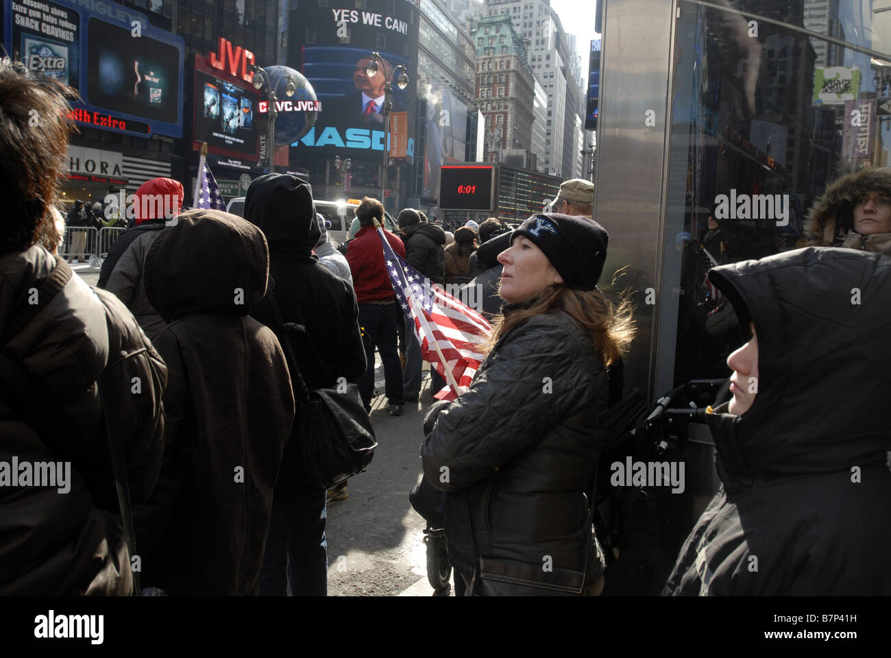 Thousands of people gather in Times Square in New York on Tuesday ...
