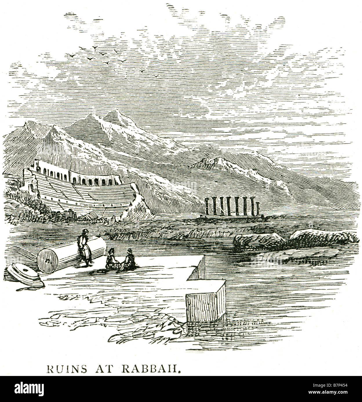 riuns ruin rabbah coliseum pillars columns stone Rabbah - (Rab'bath ...