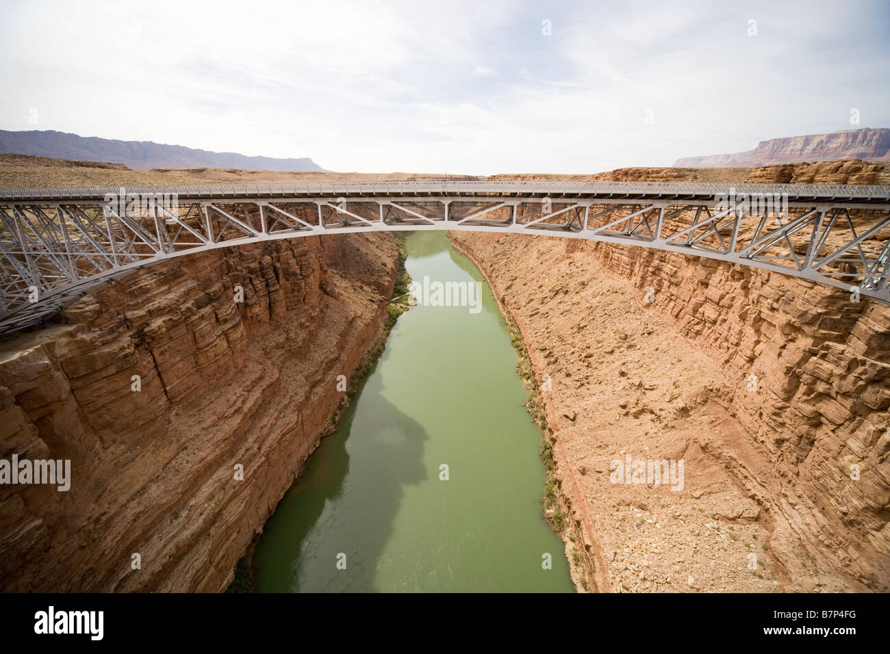 Navajo Bridge - Steel Arch Bridge over the Marble Canyon and the ...