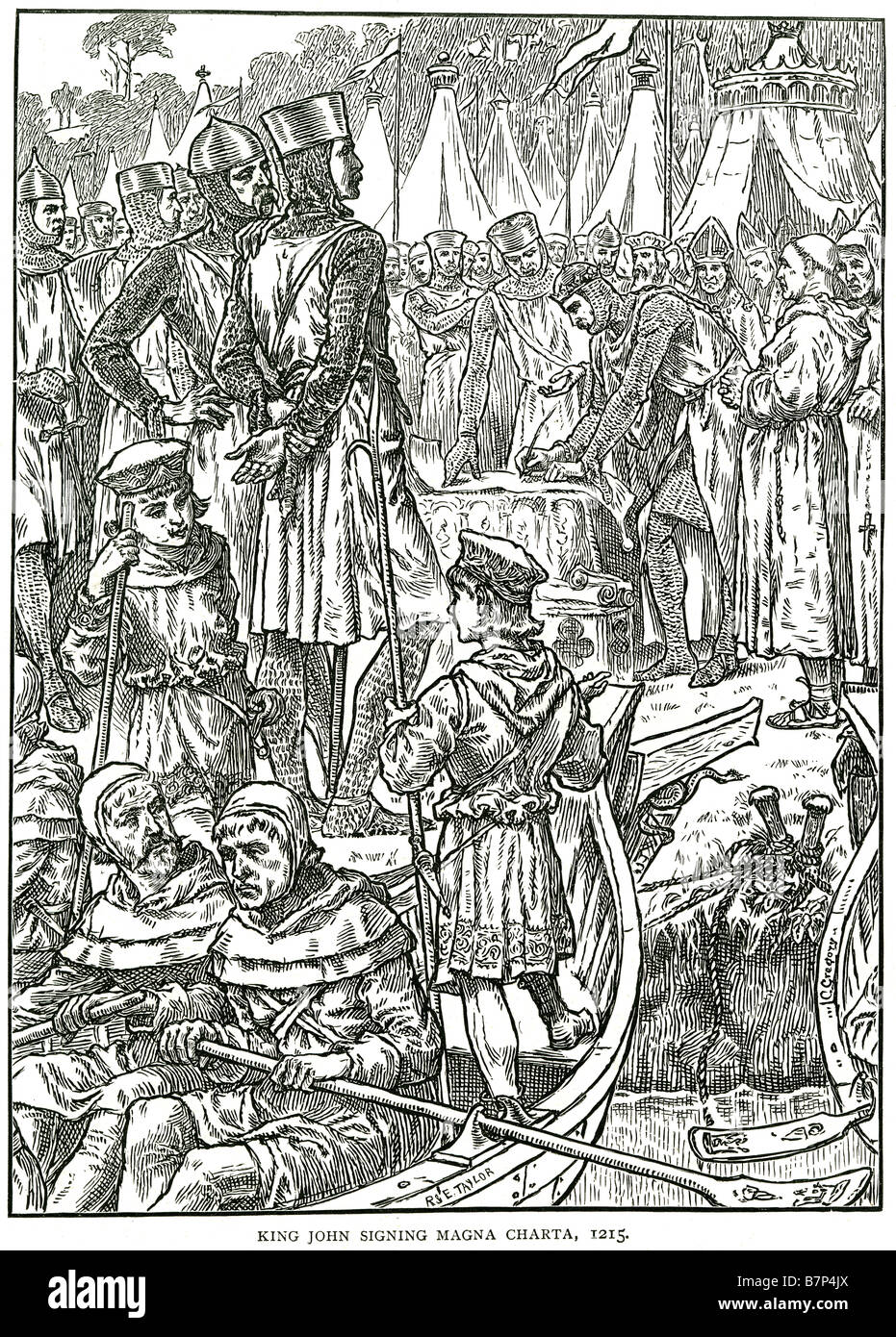 king john signing magna charta 1215 Libertatum Great Charter Freedoms ...