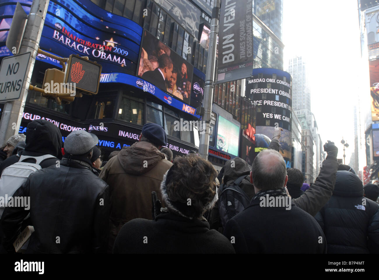 Thousands of people gather in Times Square in New York on Tuesday ...